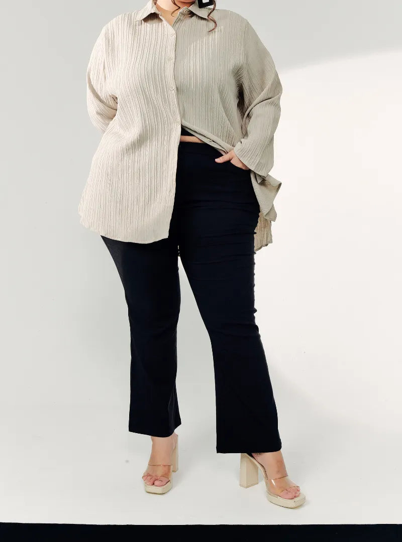 Ms Daphne Bootcut Trousers - Black – CURVA FABULOUS