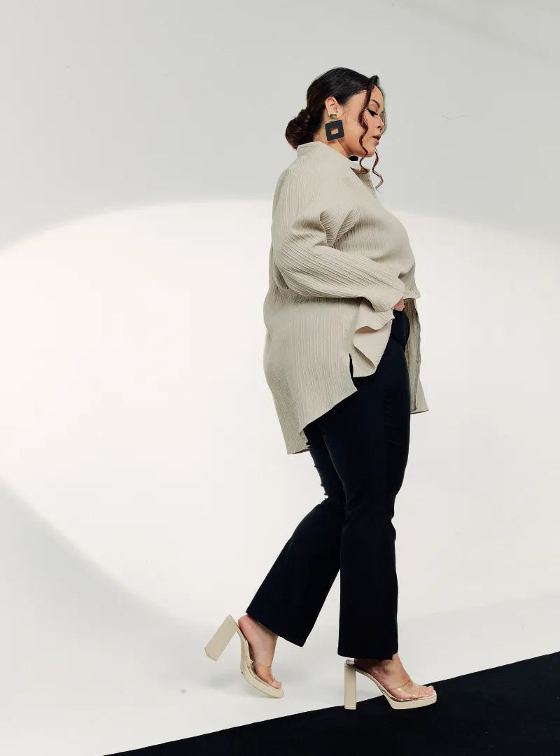 Ms Daphne Bootcut Trousers - Black – CURVA FABULOUS